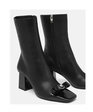 Versace Ribbon Heeled Ankle Boots