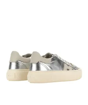 Hogan Sneakers With 'h' Logo And Lace-up Closure - Silver