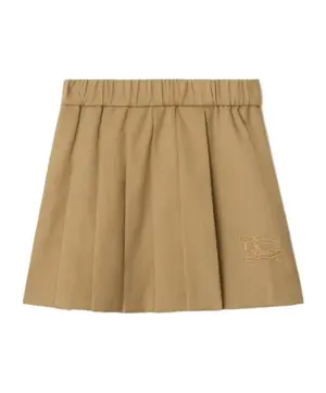 Burberry Pleated Cotton Blend Skirt