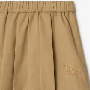 Burberry Pleated Cotton Blend Skirt