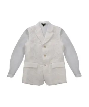 Comme Des Garçons Single-breasted Blazer - White