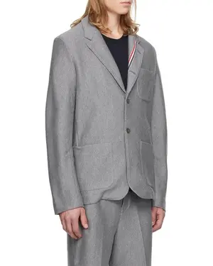 Thom Browne Rwb-stripe Button-up Jacket
