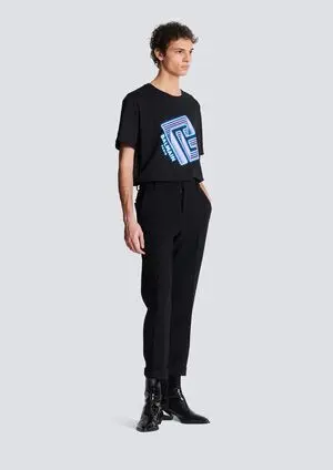Balmain Crepe Tailored Straight-leg Trousers