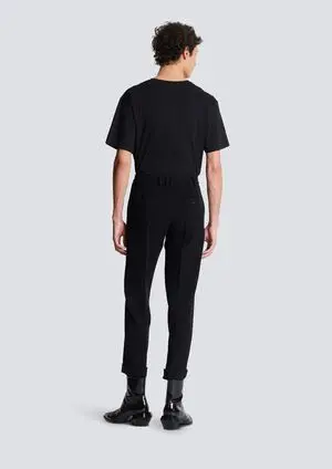 Balmain Crepe Tailored Straight-leg Trousers
