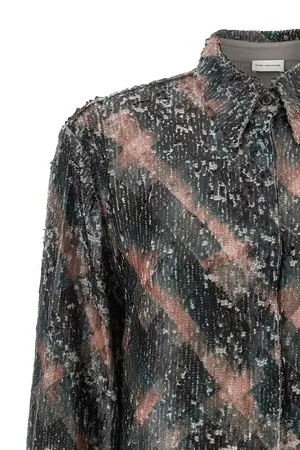 Dries Van Noten Sequined Shirt - Black