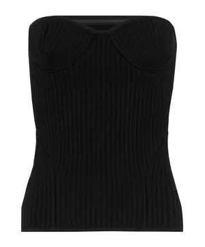 JEAN PAUL GAULTIER Ribbed Knit Bustier Waist Vest