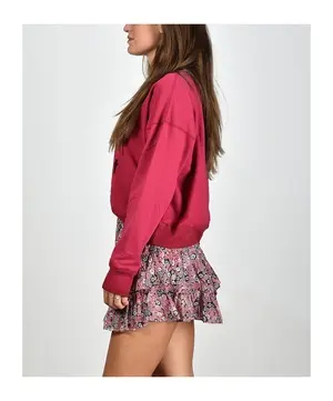 Isabel Marant Étoile Moby Logo Printed Crewneck Sweatshirt - Red