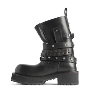 Balenciaga Venom City Buckle Detailed Boots