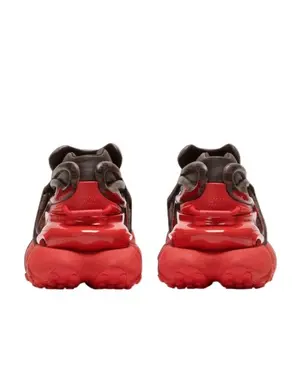 Balmain Unicorn Trainers In Neoprene And Monogram Leather - Red