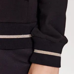 EA7 Full Zip Hoodie With Ribbed Trim
