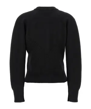 Alexander McQueen Chevron Corset Crewneck Jumper - Black
