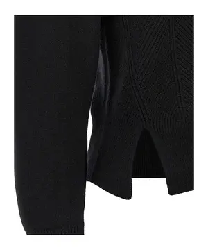 Alexander McQueen Chevron Corset Crewneck Jumper - Black