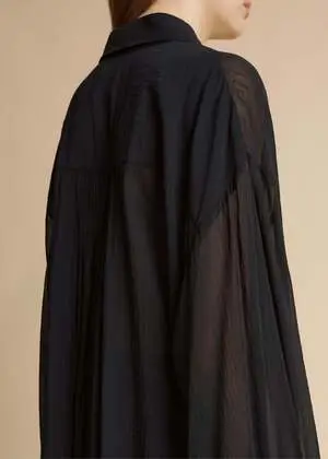 Khaite Long-sleeved Sheer Shirt
