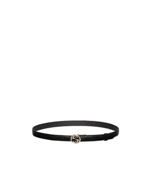 Gucci Interlocking G Buckle Belt - Black