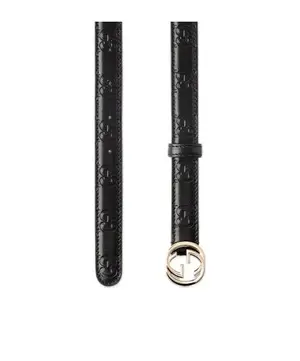 Gucci Interlocking G Buckle Belt - Black