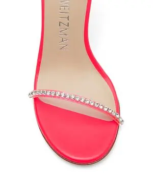 STUART WEITZMAN Embellished 120mm Heel Sandals - Red
