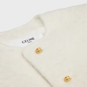 Celine Icone Jacket In Cashmere And Wool - White