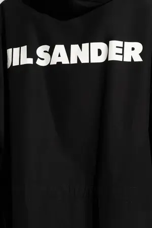 JIL SANDER Logo Hooded Parka - Black