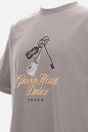 Drole De Monsieur Drôle De Le Shirt Grand Hotel T-shirt - Gray