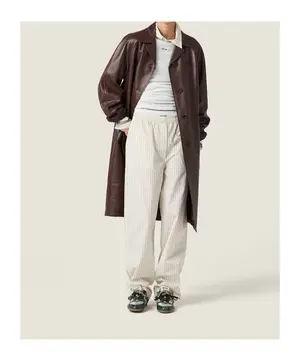 Miu Miu Striped Straight Leg Pants - No
