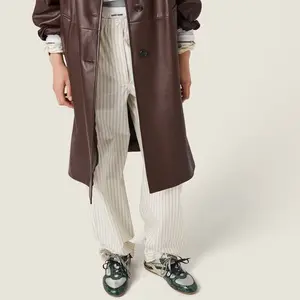 Miu Miu Striped Straight Leg Pants - No