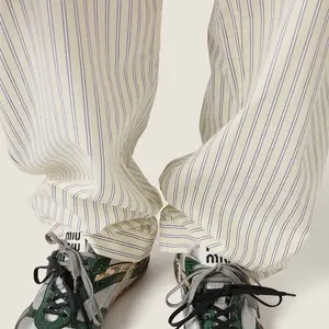 Miu Miu Striped Straight Leg Pants - No