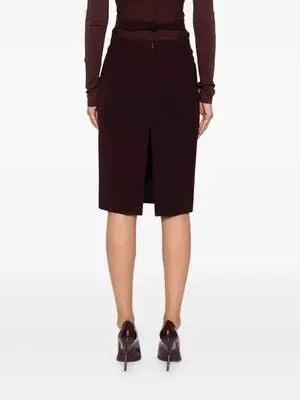 MUGLER Buckled Pencil Skirt - Black