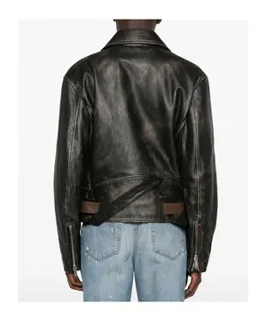 Dsquared2 Zip-up Belted Biker Jacket