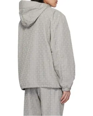 Givenchy Monogram 72-jacquard Hooded Windbreaker - Gray