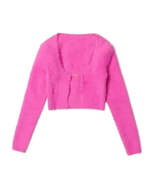 Jacquemus La Maille Cropped Knitted Cardigan