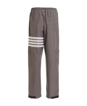 Thom Browne High Waist 4-bar Striped Track Pants