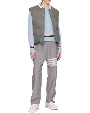 Thom Browne High Waist 4-bar Striped Track Pants