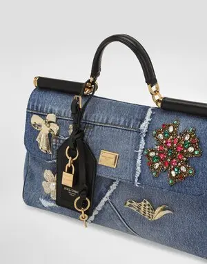 Dolce & Gabbana Embellished Denim Tote Bag - Multicolor