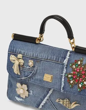 Dolce & Gabbana Embellished Denim Tote Bag - Multicolor