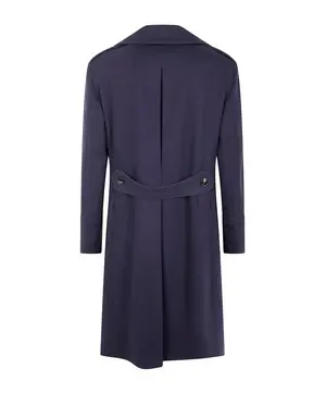 Tagliatore Long-sleeved Double-breasted Coat - Blue