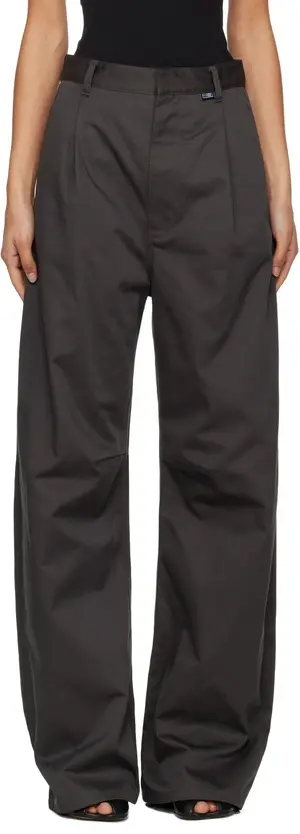MAISON MARGIELA Wide-leg Logo Patch Trousers