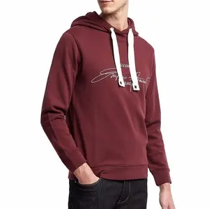 Emporio Armani Logo Hooded Sweater - Red