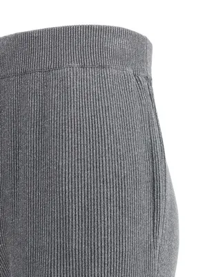 Brunello Cucinelli Elasticated Waist Ribbed Trousers