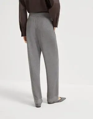 Brunello Cucinelli Elasticated Waist Ribbed Trousers