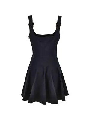 Versace Pleated Buckle-strap Dress