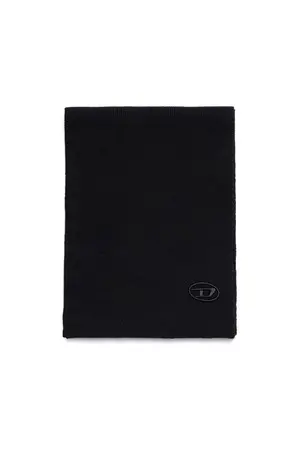 DIESEL® K-coder Logo Embroidered Ribbed Scarf