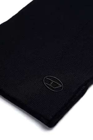 DIESEL® K-coder Logo Embroidered Ribbed Scarf