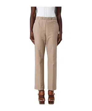 Max Mara Elastic Waist Casual Trousers - Beige