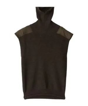 Burberry Detachable-sleeve Roll-neck Knitted Jumper - Black
