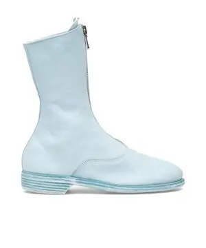 Guidi Zip-up Round Toe Boots - Blue