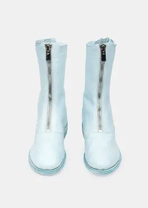 Guidi Zip-up Round Toe Boots - Blue