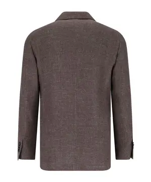 LARDINI Double-breasted Blazer - Black