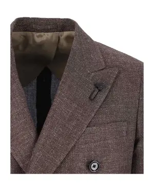 LARDINI Double-breasted Blazer - Black
