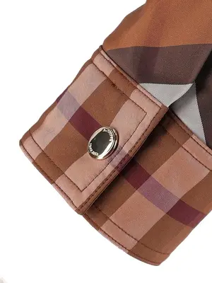 Burberry Check Pattern Zip-up Jacket