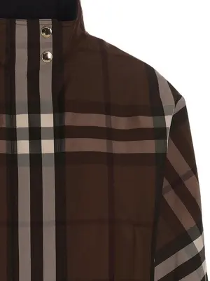 Burberry Check Pattern Zip-up Jacket